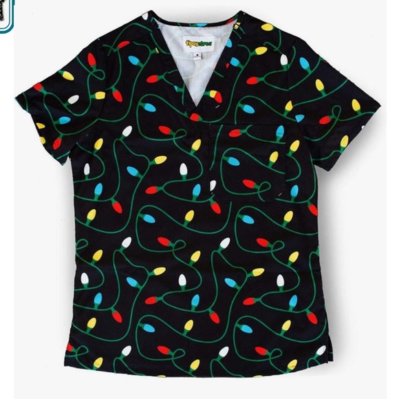 Tipsy Elves | Tops | Tipsy Elves Womens String Of Lights Scrub Top Nwt ...